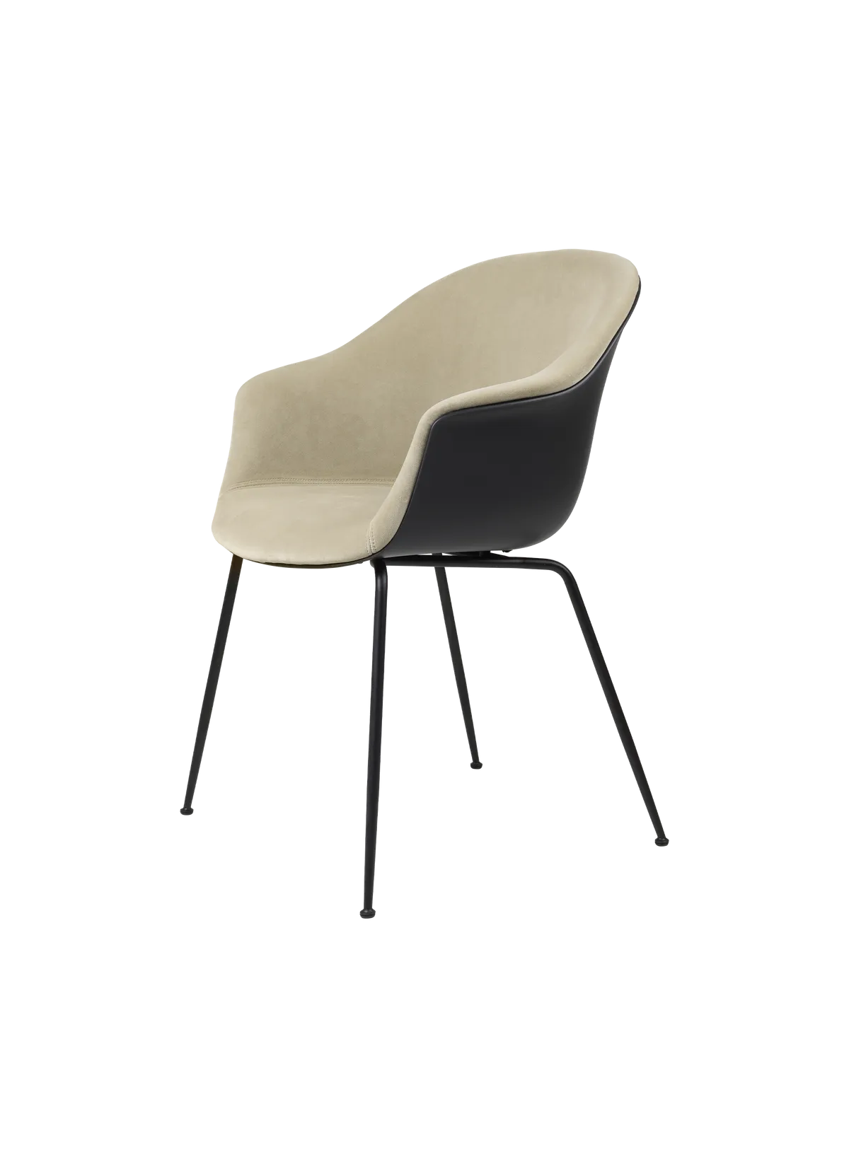 GUBI Bat Dining Chair, Front Upholstered